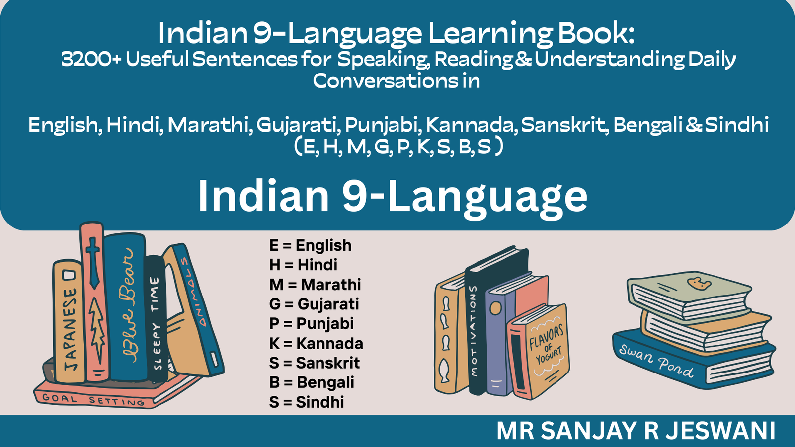 Indian 9-Language Learning Book: 3200+ Useful Sentences for Speaking ...